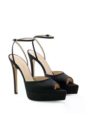 ANDREA WAZEN Loulou Crystal Platform Sandals