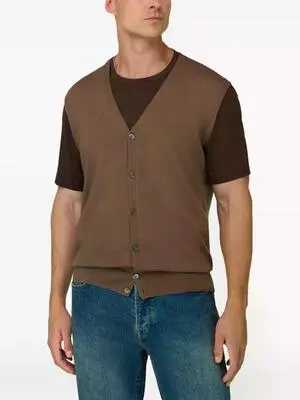 Boggi Milano Waistcoat In Extrafine Merino Wool