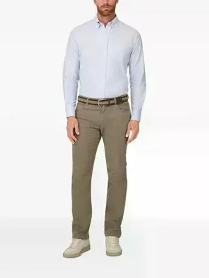 Boggi Milano Jeans In Stretch Cotton Tencel - Neutrals