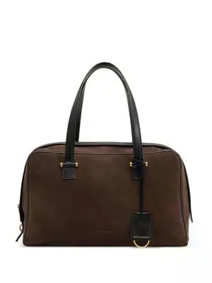 AMI Paris Cow Leather Georges Bowling Bag - Brown