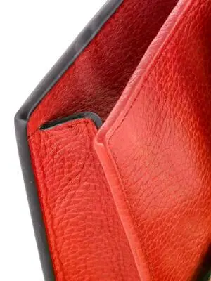 Gucci Interlocking Wallet On Chain Leather Crossbody Bag - Red