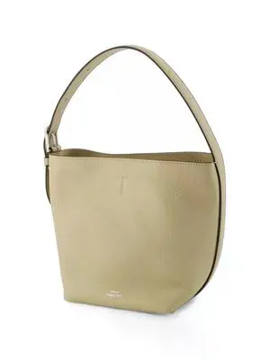 TOTEME Small Belted Grained-leather Tote Cashew - Neutrals