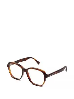 Marni Tortoiseshell-effect Square-frame Glasses - Brown