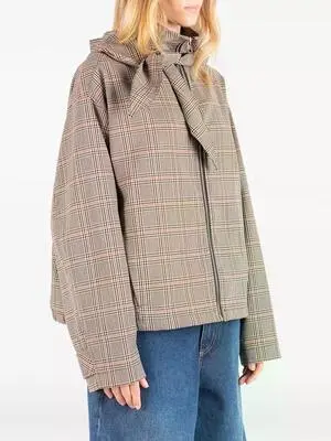SOCIETE ANONYME Super Shell Check-print Hooded Jacket