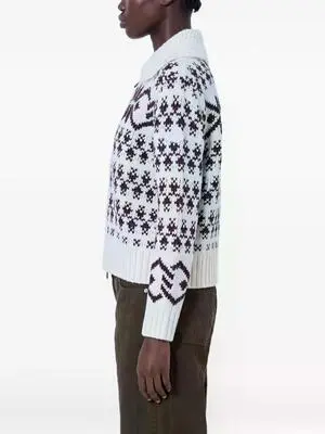 Moncler Shawl-collar Sequin-embellishment Cardigan - Neutrals