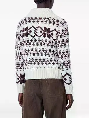 Moncler Shawl-collar Sequin-embellishment Cardigan - Neutrals