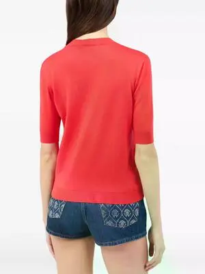 Roberto Cavalli Logo-plaque Short-sleeve Sweater