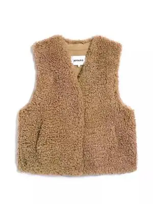 Apparis Lyle Bouclé Vest - Brown