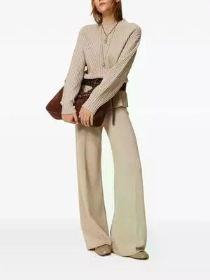 TWINSET Wool-blend Knit Palazzo Pants