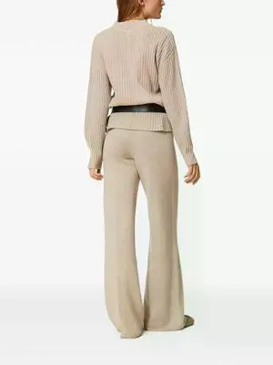 TWINSET Wool-blend Knit Palazzo Pants