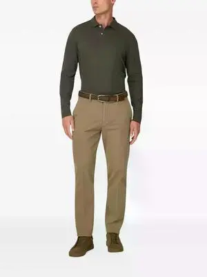 Boggi Milano Trousers In Stretch-cotton Tencel® Modal - Neutrals