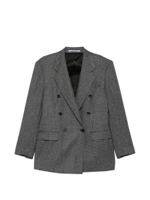 Tagliatore Houndstooth Double-breasted Blazer - Grey