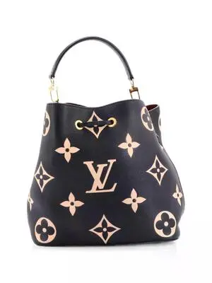 LOUIS VUITTON Neonoe Handbag Bicolor Monogram Empreinte Giant Mm Bucket Bag - Black