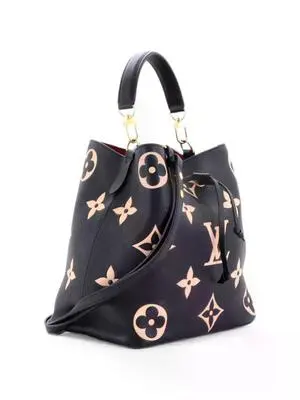 LOUIS VUITTON Neonoe Handbag Bicolor Monogram Empreinte Giant Mm Bucket Bag - Black