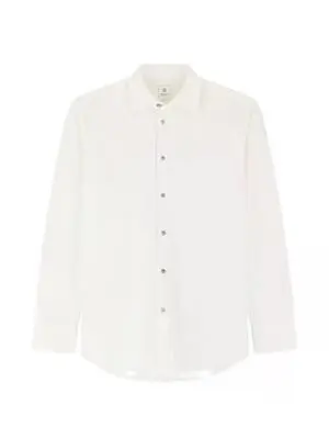 Boggi Milano Shirt In Cotton And Silk Regular Fit - White