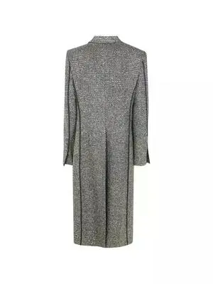 SAPIO Lame Metallic Bouclé-knit Coat - Grey