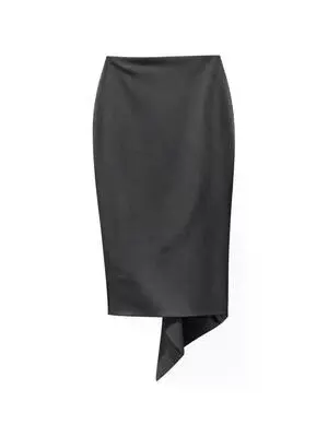 THELATEST E-bree Asymmetrical Skirt - Black