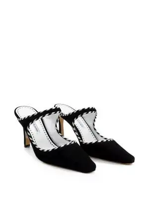 Manolo Blahnik Pura Visconti Hydra 090 Braided-trim Mules