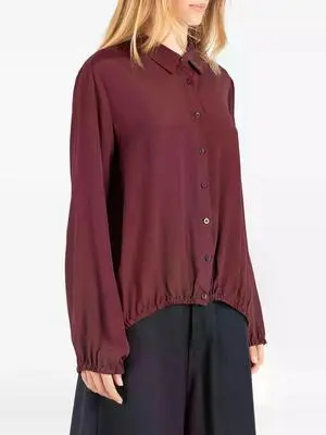 SOCIETE ANONYME Le Panier Elasticated-hem Long-sleeve Shirt - Red
