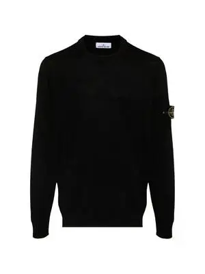 Stone Island 5100071 Light Pure Rws Wool Sweater - Black