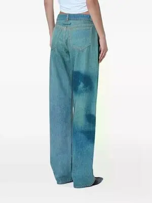 JEAN PAUL GAULTIER Graphic-print Wide-leg Jeans