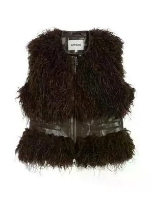 Apparis Cleo Faux-fur Gilet Brown