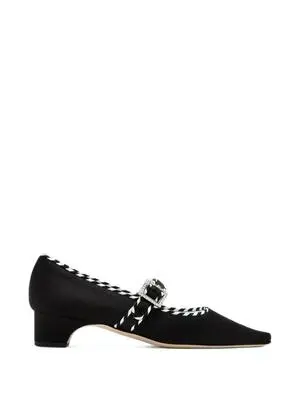 Manolo Blahnik Zaera Crystal-buckle Pumps - Black