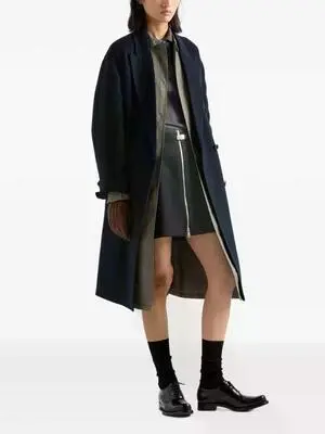 Prada Double Wool Miniskirt - Black
