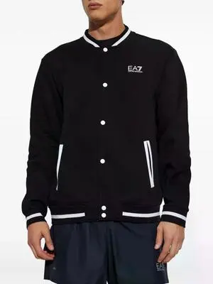 EA7 Logo-print Bomber Sweatshirt