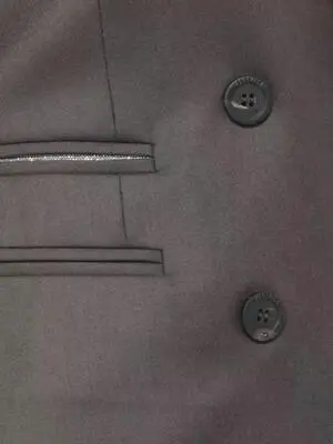 Peserico Double-breasted Virgin Wool Blazer
