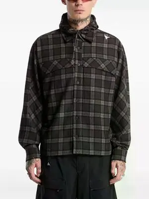ROA Logger Hooded Checked Shirt