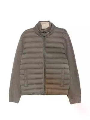 Herno Quilted Panel Knitted Jacket