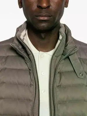Herno Quilted Panel Knitted Jacket