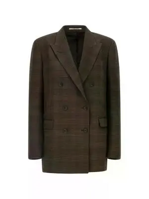 Tagliatore Jasmine Prince Of Wales Check Blazer - Brown