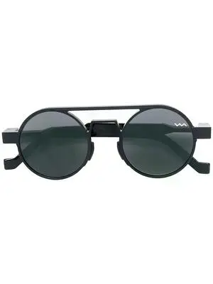 VAVA EYEWEAR Round-frame Double-bridge Sunglasses - Black
