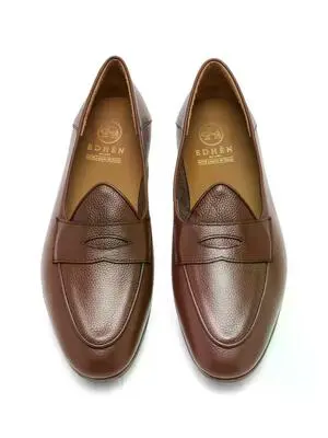 EDHEN MILANO Kensington Band Fly Grained Leather Loafers