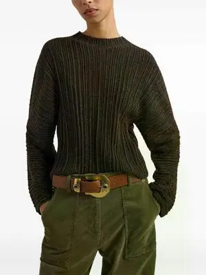 Momoni Tiva Plissé-effect Sweater - Green
