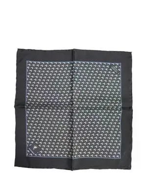 Dolce & Gabbana Fish-print Silk Pocket Square - Black