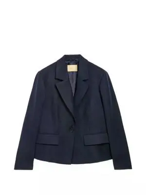 Momoni Kaja Boxy Flannel Blazer - Blue