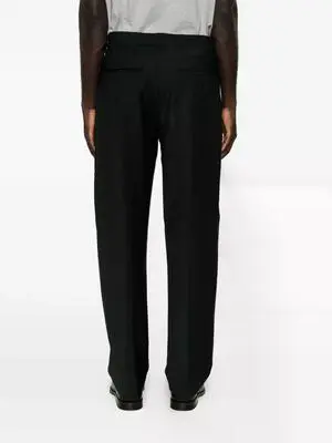 WHITE SAND Sammy Pleated Straight-leg Trousers