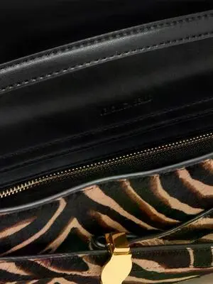 Veronica Beard Dash Animal-print Calf Hair Clutch Bag