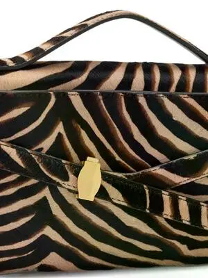 Veronica Beard Dash Animal-print Calf Hair Clutch Bag