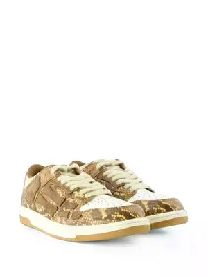 Amiri Printed Python Skel Top Low Sneakers