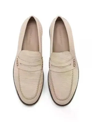 Manolo Blahnik Perry Crocodile-effect Loafers