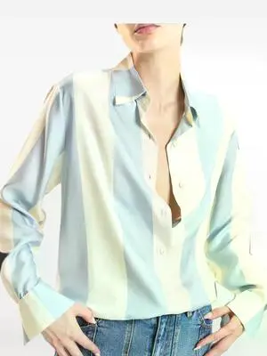 Cynthia Rowley Striped Silk Shirt