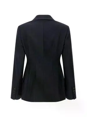 TELA Florence Double-breasted Peak-lapel Blazer