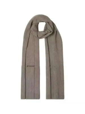 Fabiana Filippi Ribbed-knit Panelled Scarf - Neutrals