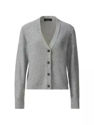Fabiana Filippi Sequin-embellished V-neck Cardigan - Grey