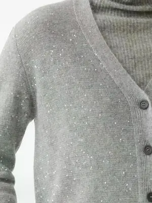 Fabiana Filippi Sequin-embellished V-neck Cardigan