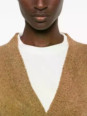 SOLOTRE Marl-knit Layered-effect Sweater